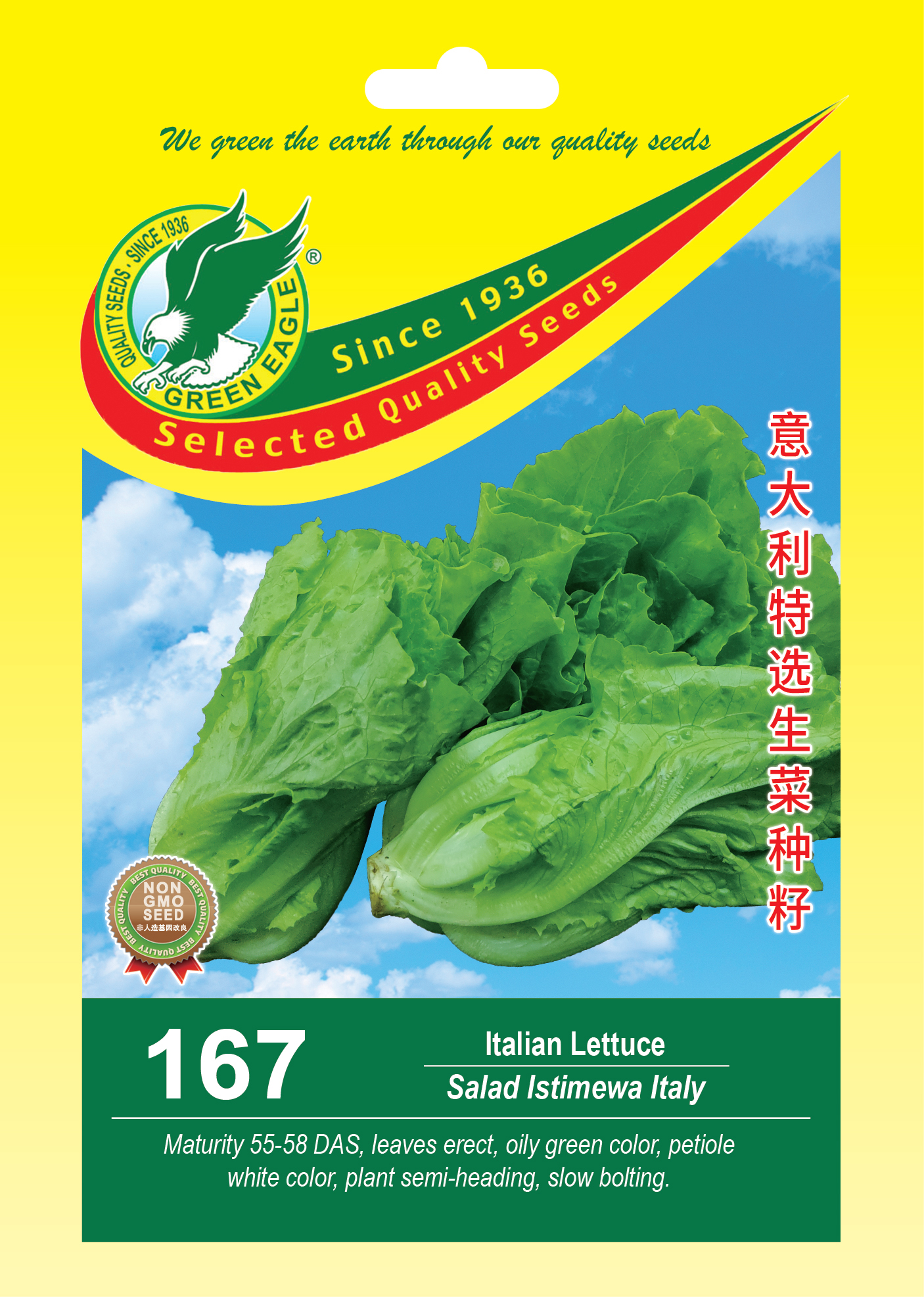167 Italian Lettuce - Green Eagle Seeds